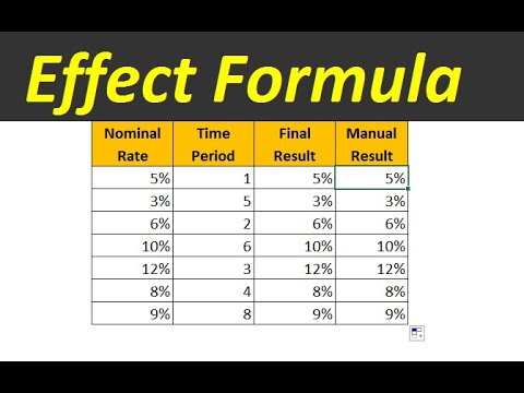 Effect Formula In Excel