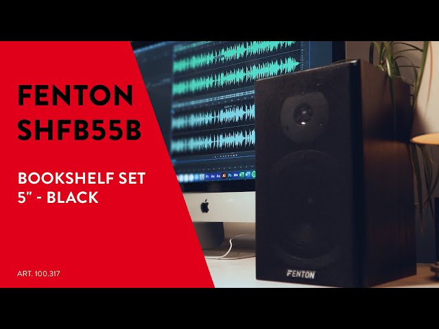 Fenton Regallautsprecher Paar SHFB55B Schwarz