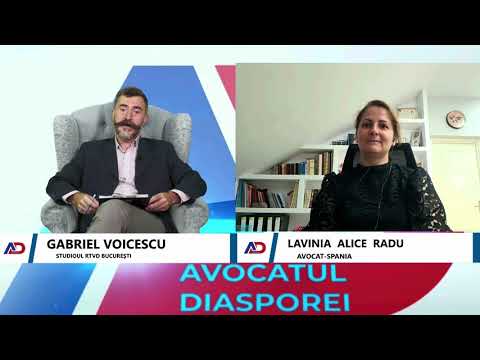 PROMO AVOCATUL DIASPOREI 30 AUGUST INVITATA ESTE ALICE RADU AVOCAT SPANIA.
