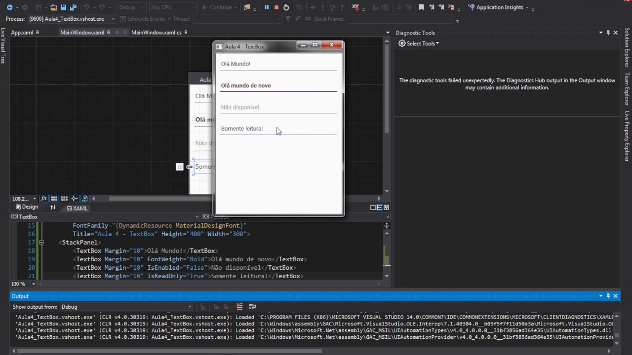 Tutorial WPF + Material Design - Aula 4 - TextBox
