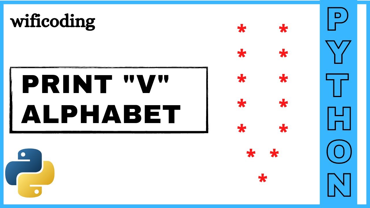 print V using python | print V alphabet in python (in star .🌟 pattern )