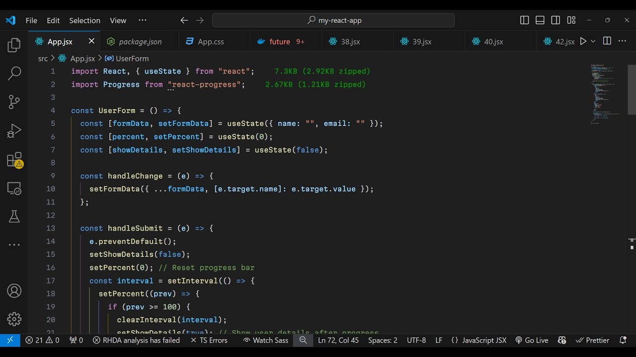 Build a React.js Youtube Style Progressbar Using react-progress Show it On Form Submit in Browser