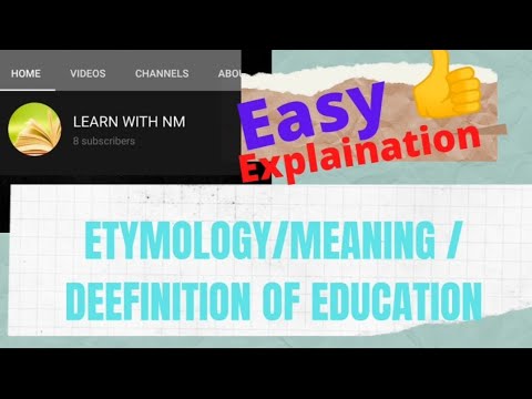 B.E D Etymology | meaning |Definition of EDUCATION | PHILOSOPHICAL PERSPECTIVES OF EDUCATION|