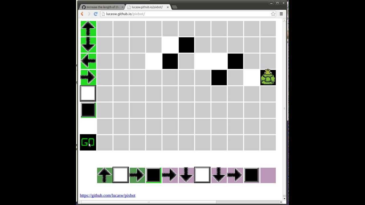 Pixbot - javascript pixelated turtle graphics