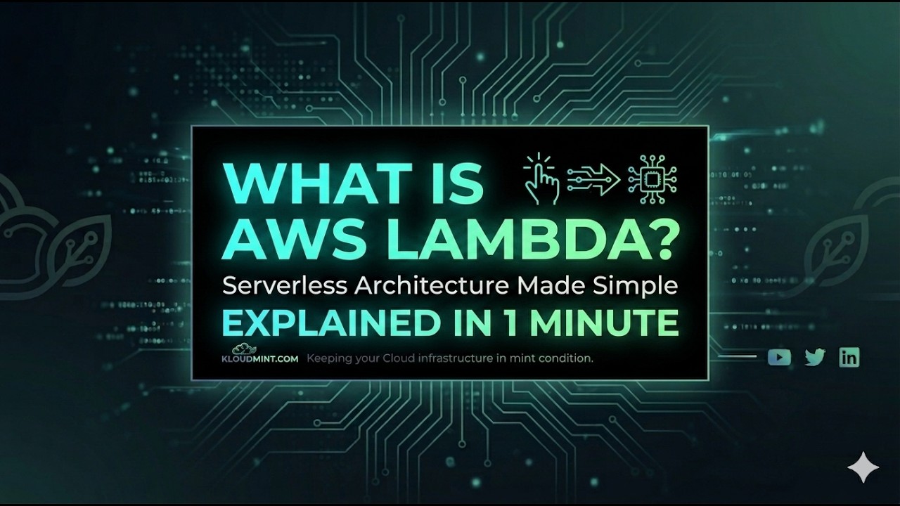 What is AWS Lambda? Serverless Architecture Made Simple | Explained in 1 Minute | KloudMint.Com