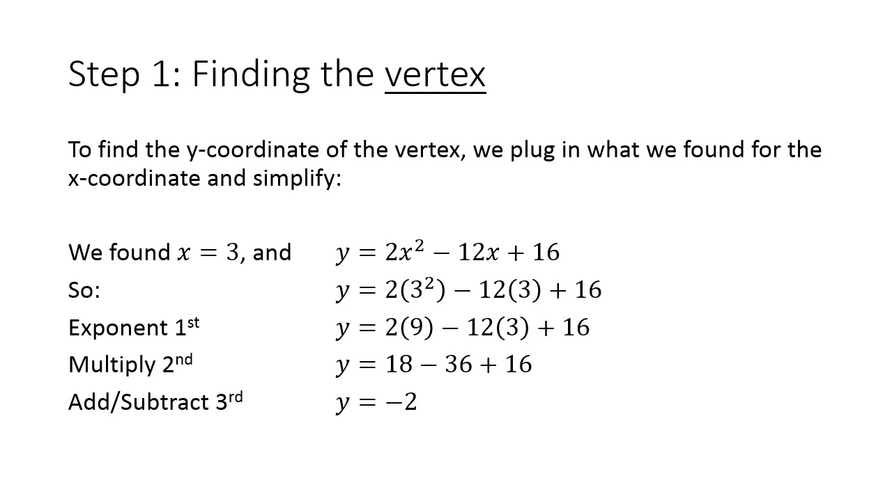 Graphing Quadratics (on MyMathLab)
