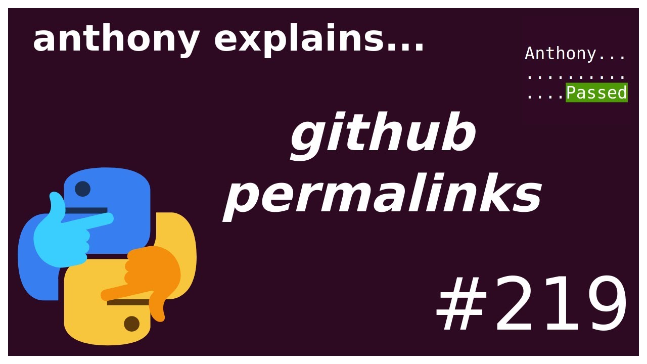 github tip: getting perma-links (beginner) anthony explains #219