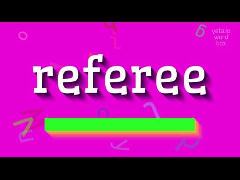 How to say "referee"! (High Quality Voices)