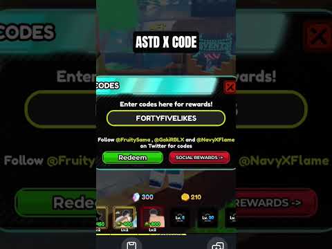 NEW ASTD X CODE! #roblox #allstartowerdefense #astd #new #code #update