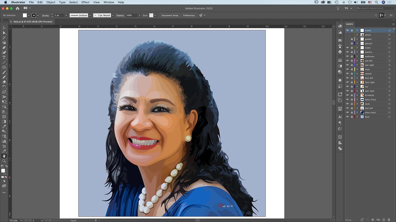 VECTOR PORTRAIT (BEGINNER) - ILLUSTRATOR