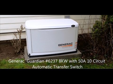 Generac 7,500-Watt (LP)/6000-Watt (NG) Dual-Fuel PowerPact Whole Home ...