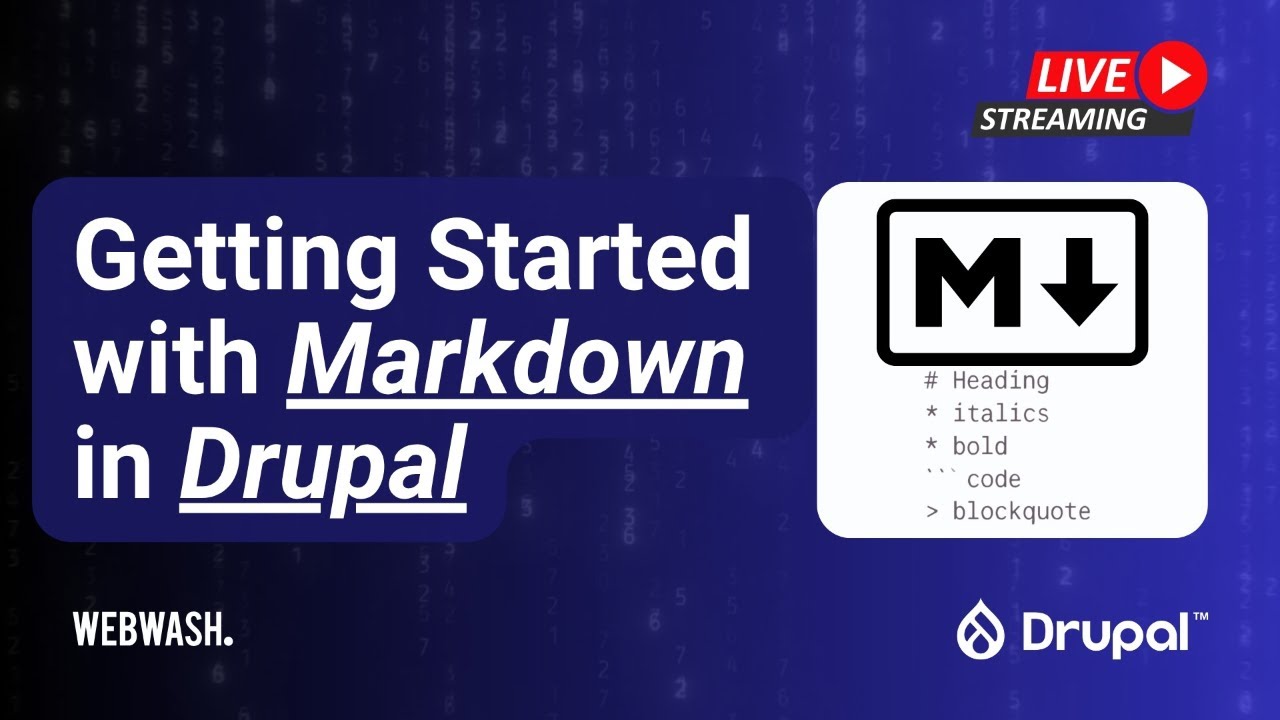 Getting Started with Markdown in Drupal