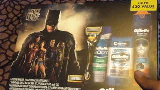 Gillette  gift  set justice  league   batman  style  unboxing