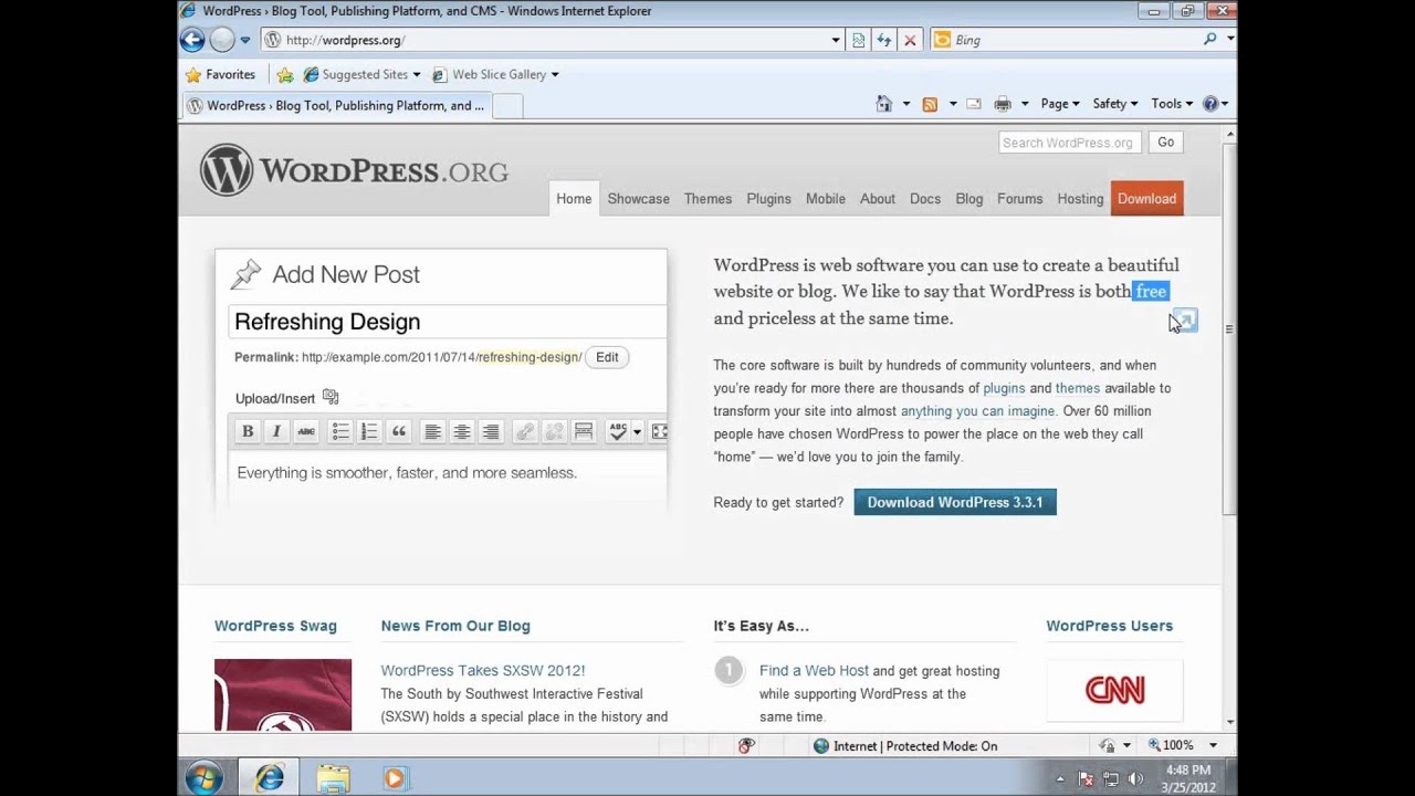 Wordpress 3 Essentials Lesson 1 - Introduction to Wordpress