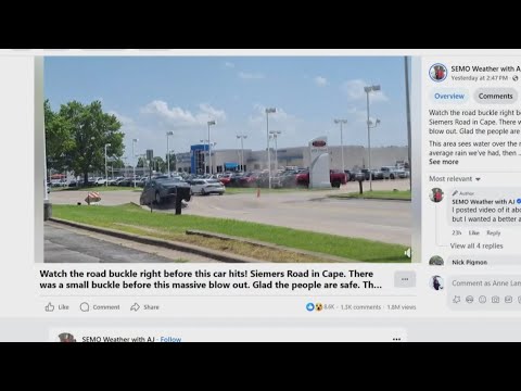 Verify: Did heat buckling roadway cause a car to go airborne in Missouri?