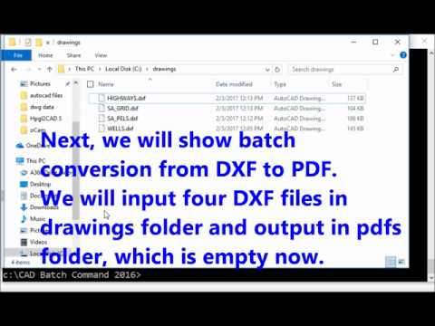 Batch convert DWG to PDF, batch print AutoCAD by CAD Batch Command HD