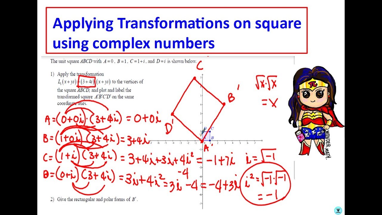 Transformation of a Square using Complex Numbers