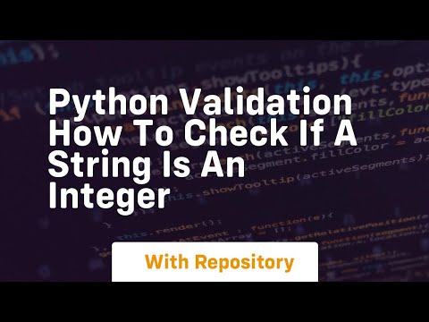 python validation how to check if a string is an integer