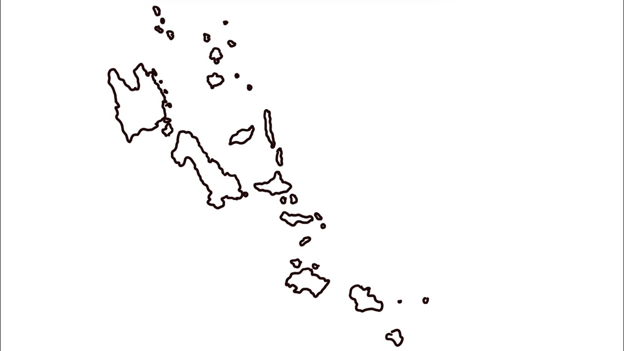 Vanuatu Map drawing step by step | How To Draw a Map of Vanuatu 