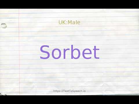 How to pronounce sorbet