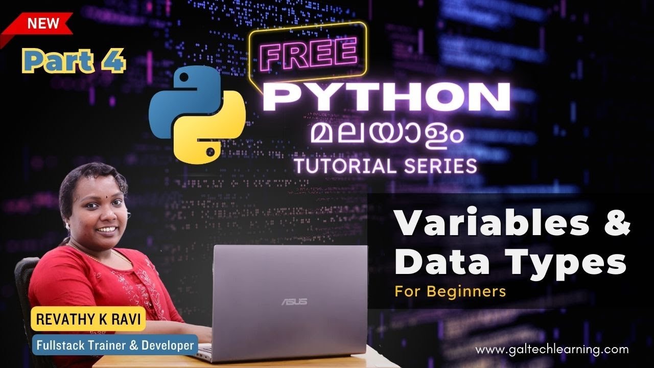 Variables and data types in Python Tutorial malayalam | Python Tutorial for Beginners | Part 4