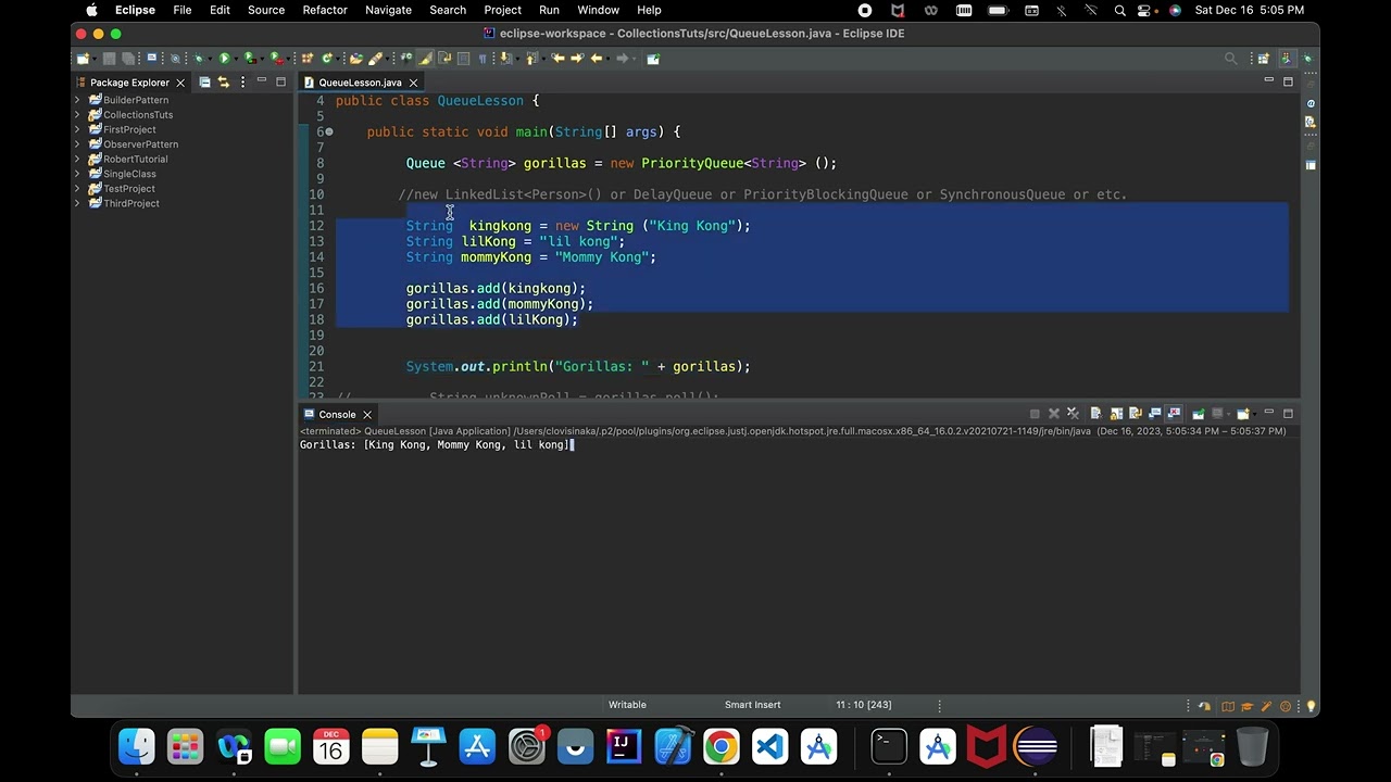 Java: Lesson 38  Introduction to Queue