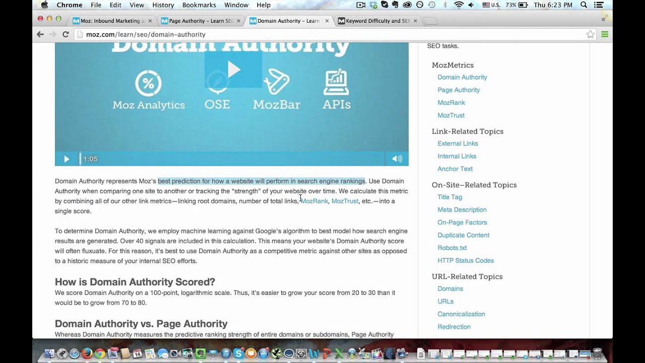 Tommy Explains Page Authority and Domain Authority