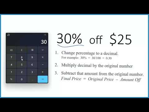 How to Find 30 Percent Off $25 Using a Calculator: Step by Step