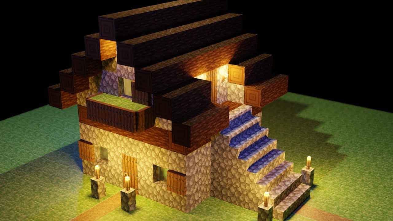 Minecraft - small house 3d Blender model - free download