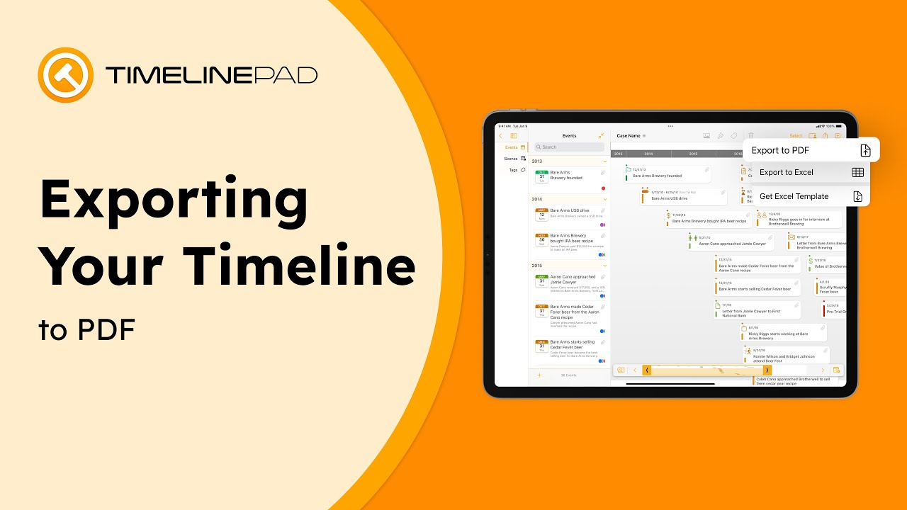 Exporting Your Timeline to PDF