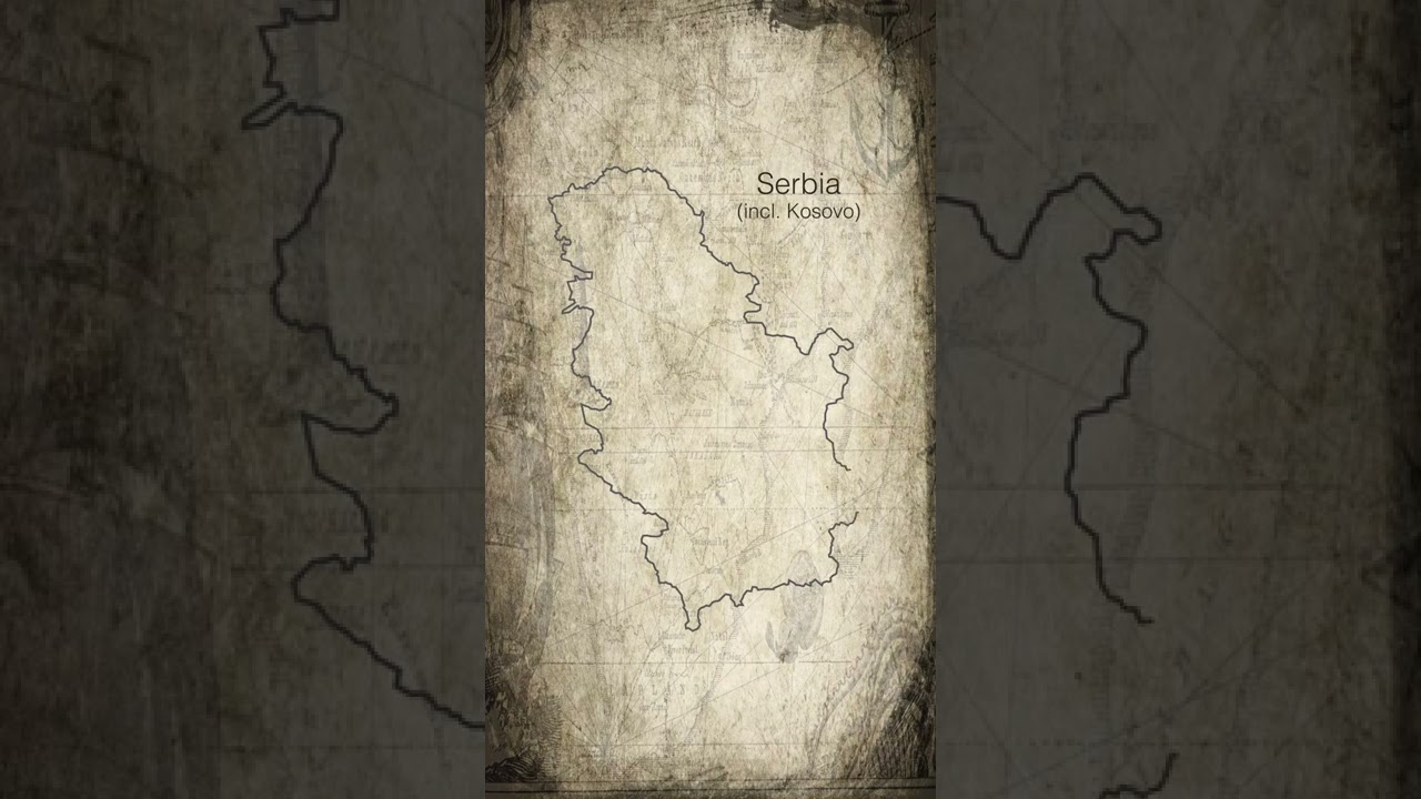 Serbia with Kosovo map drawing #shorts #map #serbia #kosovo #serbien #map #drawing #zeichnen #art