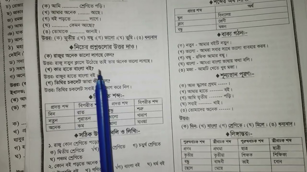 class 3 তৃতীয় শ্রেণি আমার বাংলা বই | পাঠ ১ | আমাদের কথা | ২০২৬