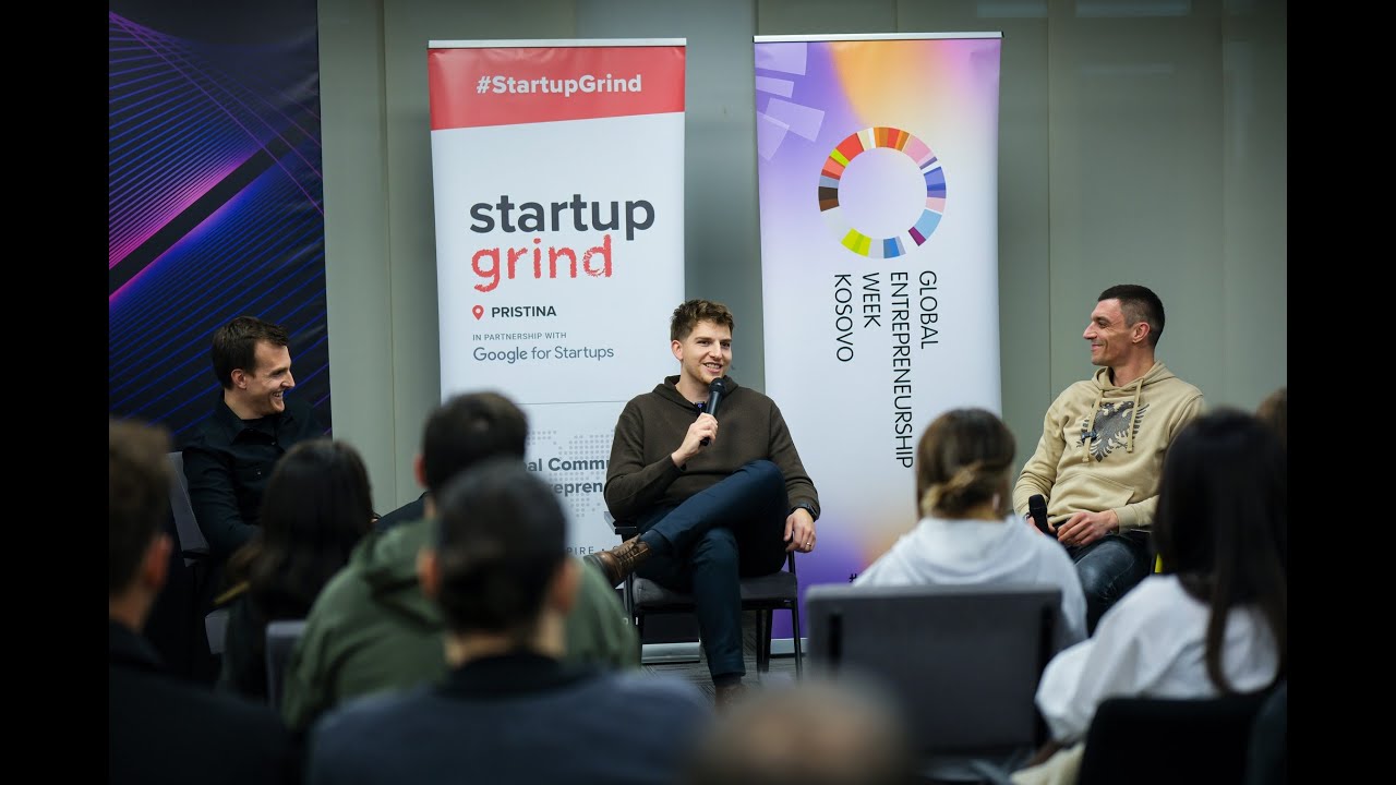 Startup Grind Prishtina presented Blendrit & Rilind Elezaj (co-founders of Outsorcy & Tactica)