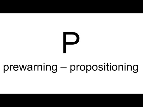 prewarning - propositioning | P | English Dictionary
