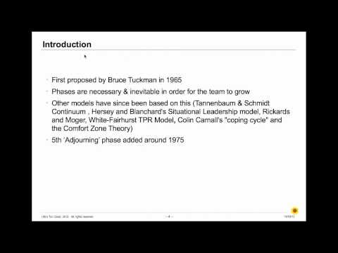BMP #1: The "Forming, Storming, Norming, Performing" Model of Team Development and When To Use It