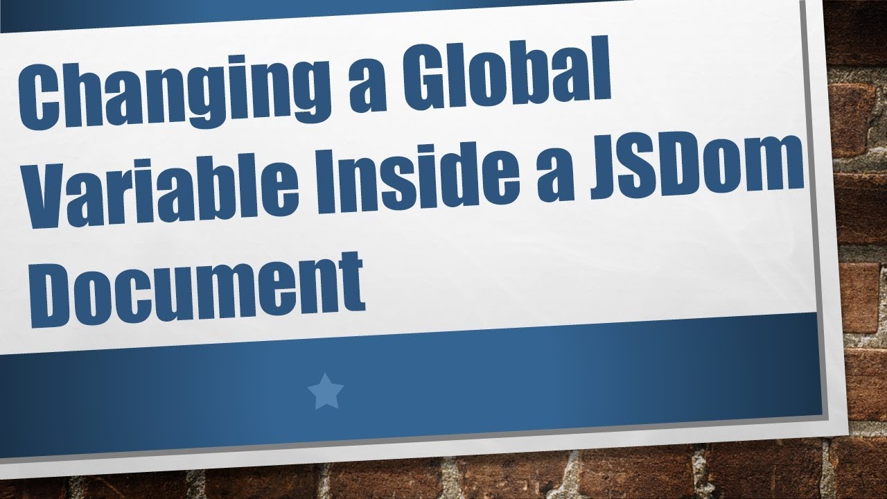 Changing a Global Variable Inside a JSDom Document