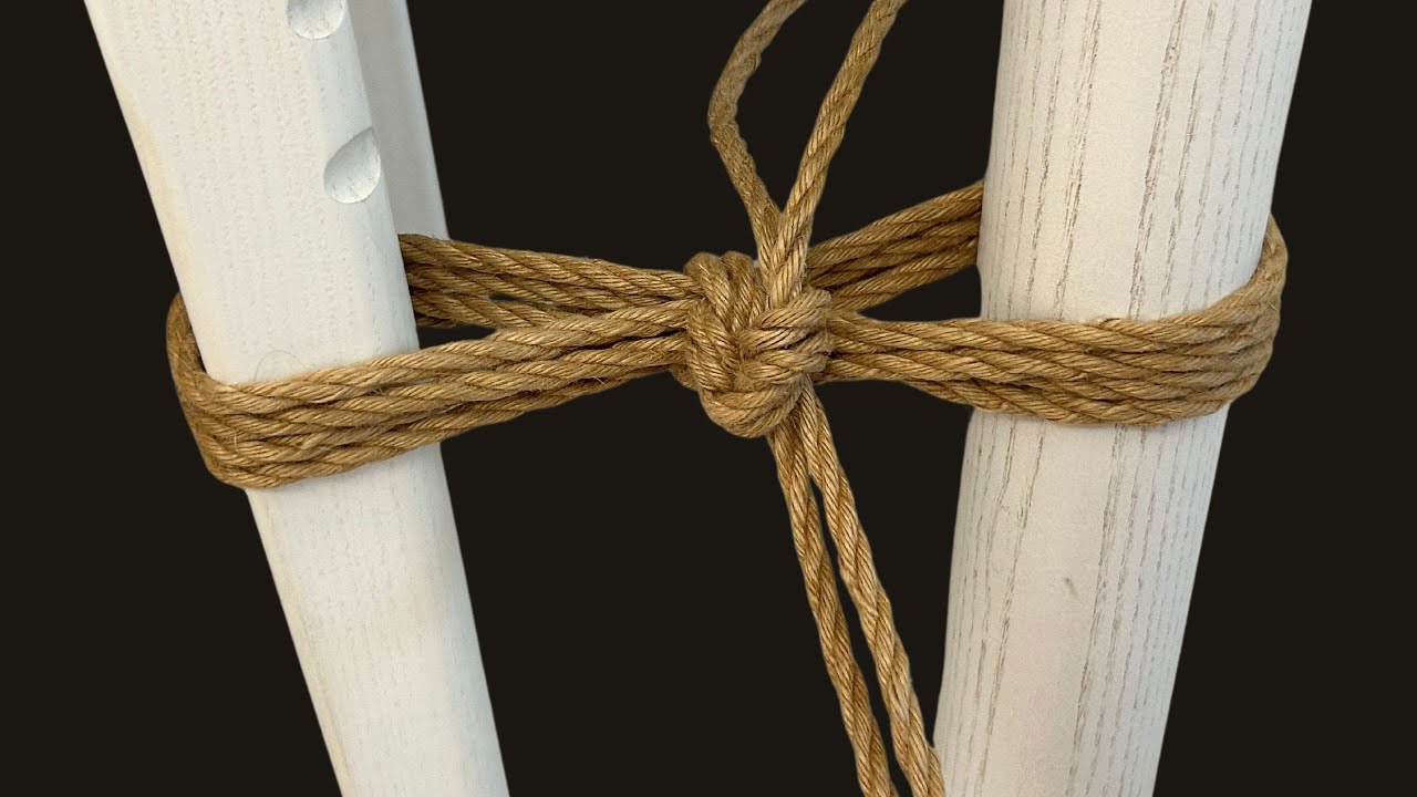 Square Knot Double Column Tie - How To | P_E.Ropes
