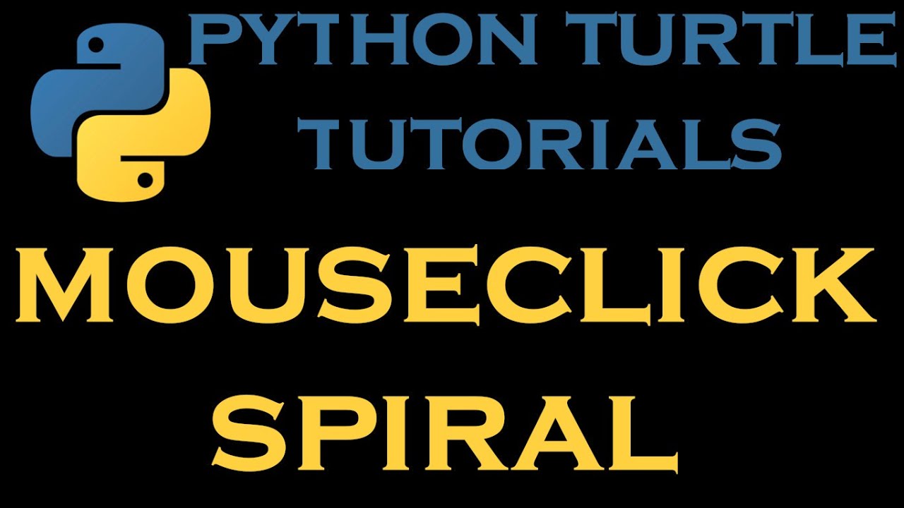 Python Turtle Tutorials 20 # Print a spiral on screen with mouseclick