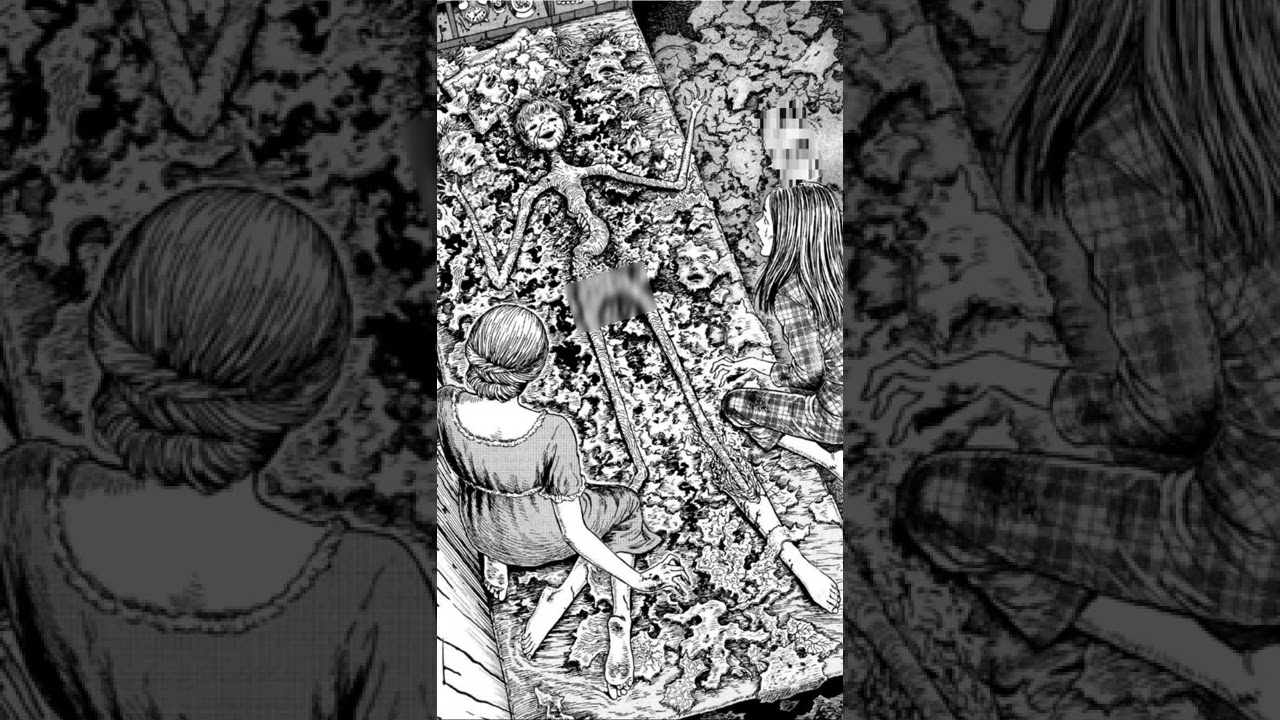 Junji Ito Collection Creepy Manga Panel | ⚠️Trigger Warning⚠️#shorts