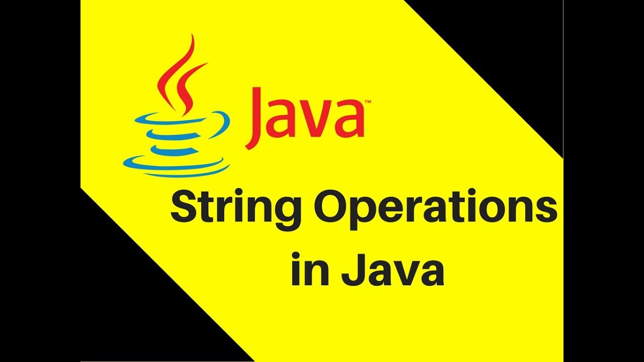 9.1 String Operations in Java Tutorial | Lecture
