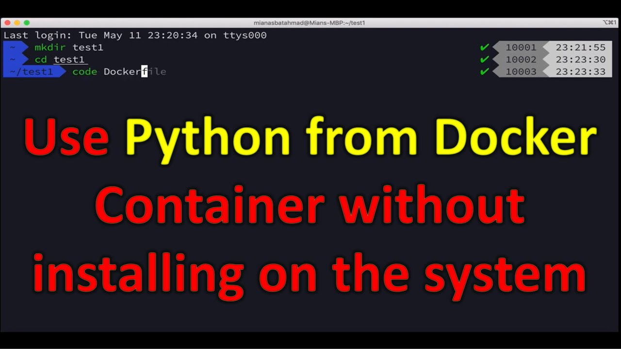 Use python without installing, from Docker