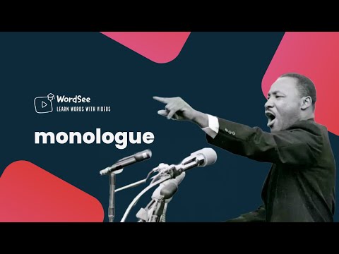Learn the word monologue in two minutes - Improve your English vocabulary