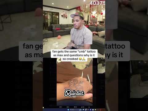 Fan gets the same โCMBโ Tattoo as Max๐ญ๐๐พ#plaqueboymax #shorts