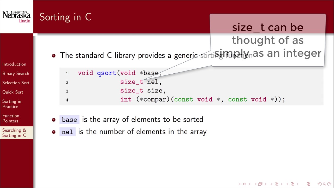 13.7 - Searching & Sorting - Searching & Sorting in C
