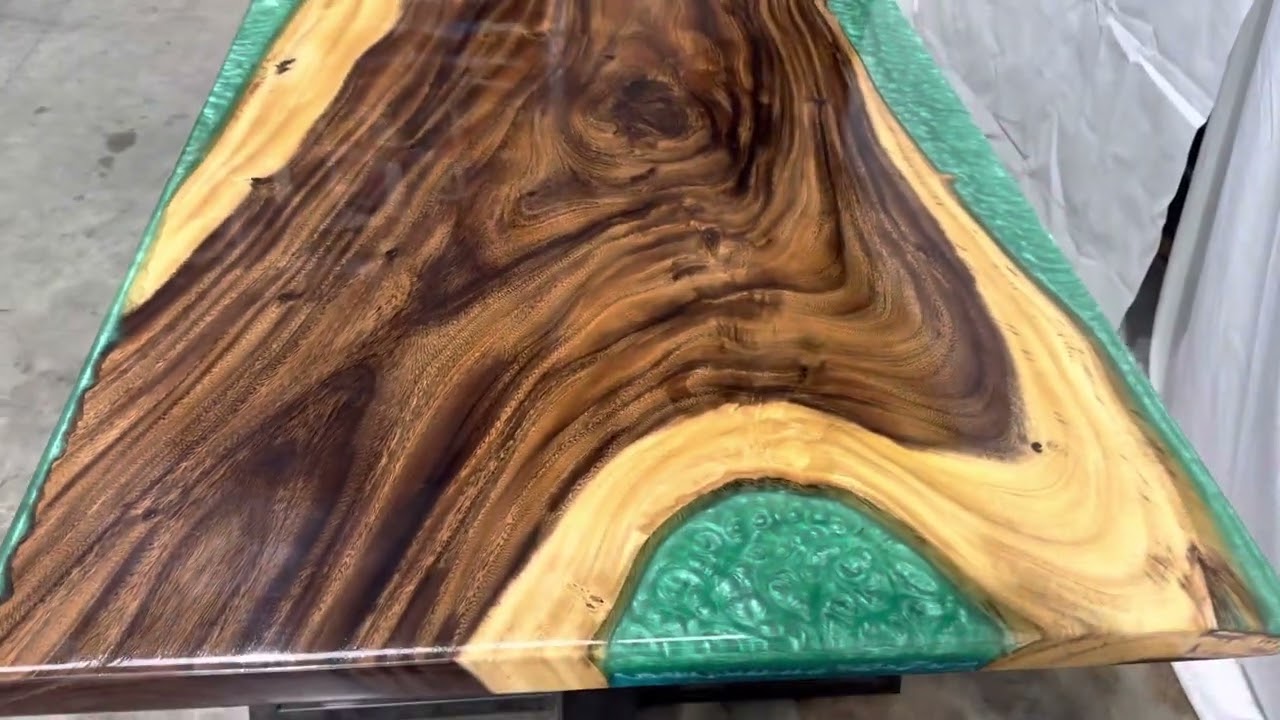 EPX0133 (2198x1000x748) - Epoxy Dining Table - Natural Timber Stone