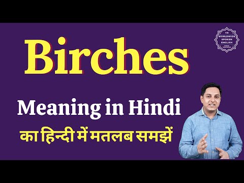 Birches meaning in Hindi | Birches ka matlab kya hota hai