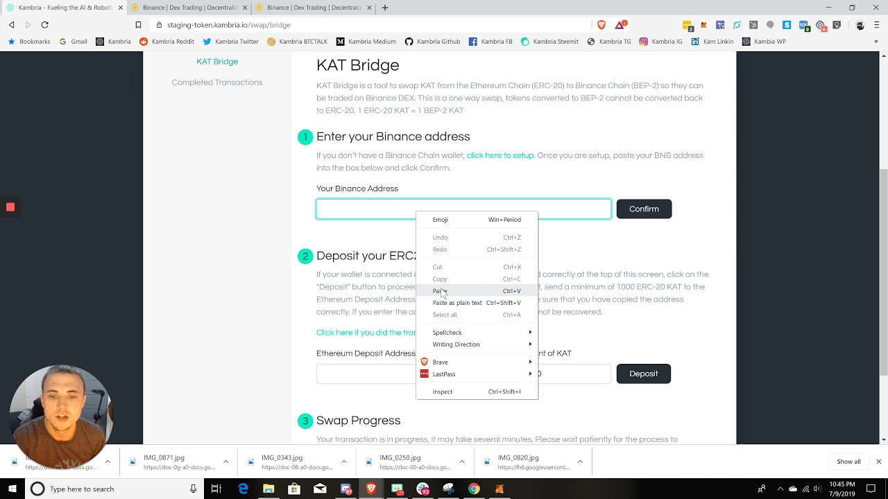 Kambria Token Bridge Tutorial
