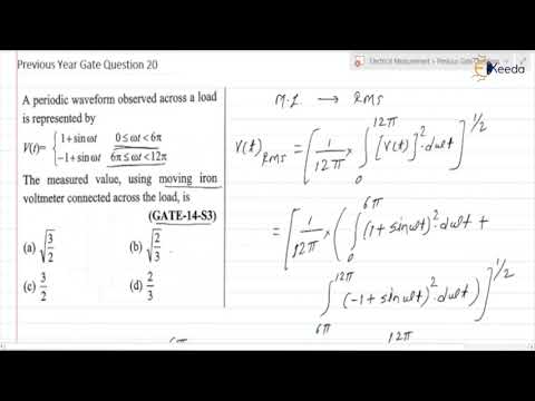 Previous Year GATE Questions Part 4 Video Lecture - Electrical and ...