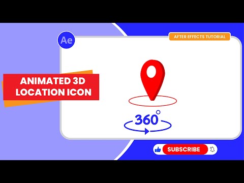 After Effects Tutorial - Animated 3D Location icon