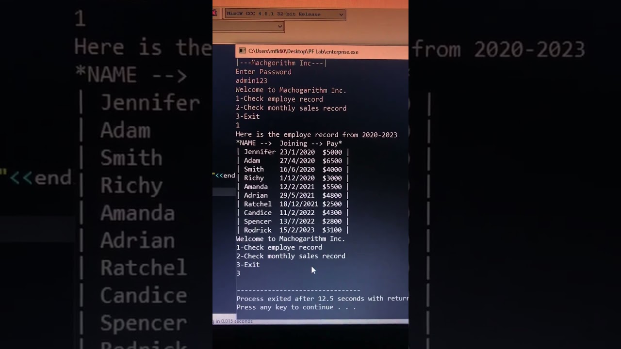 data access output c++#coders #codemasters #codinglife #coding #codingninja #codelife #code #coders